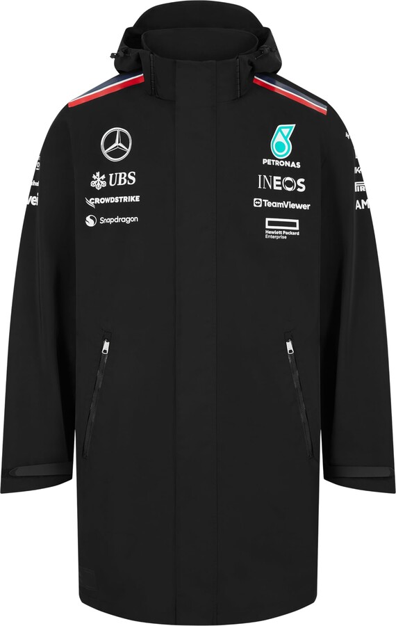 Mercedes AMG Petronas F1 Men's 2024 Team Rain Jacket - Black - Size: M ...