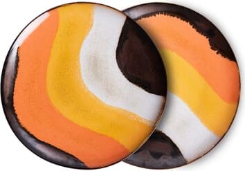 HK Living 70s Ceramics: Dinner Plates, Retro Wave (Set Of 2) - ShopStyle