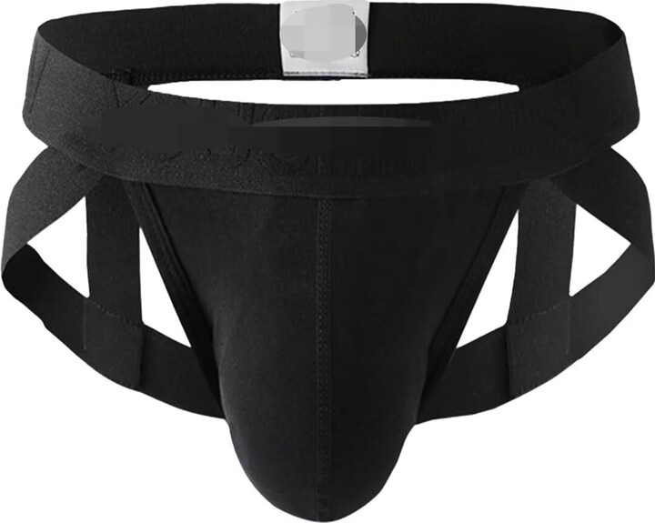 Faringoto Mens Jockstrap Underwear Thong G-Strings Man Jock Strap Black ...