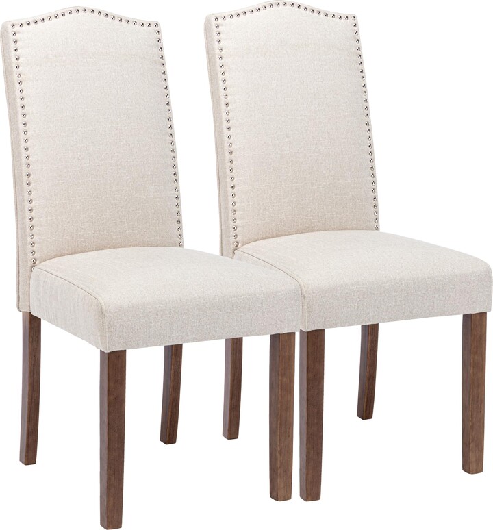 Snugway Stylish Upholstered Nailhead Trim and Sturdy Solid Wood Legs ...