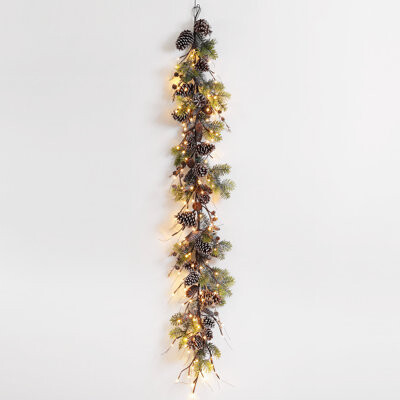 The Holiday Aisle Pre-Lit with Clear Lights Pre-Lit Garland with Clear ...