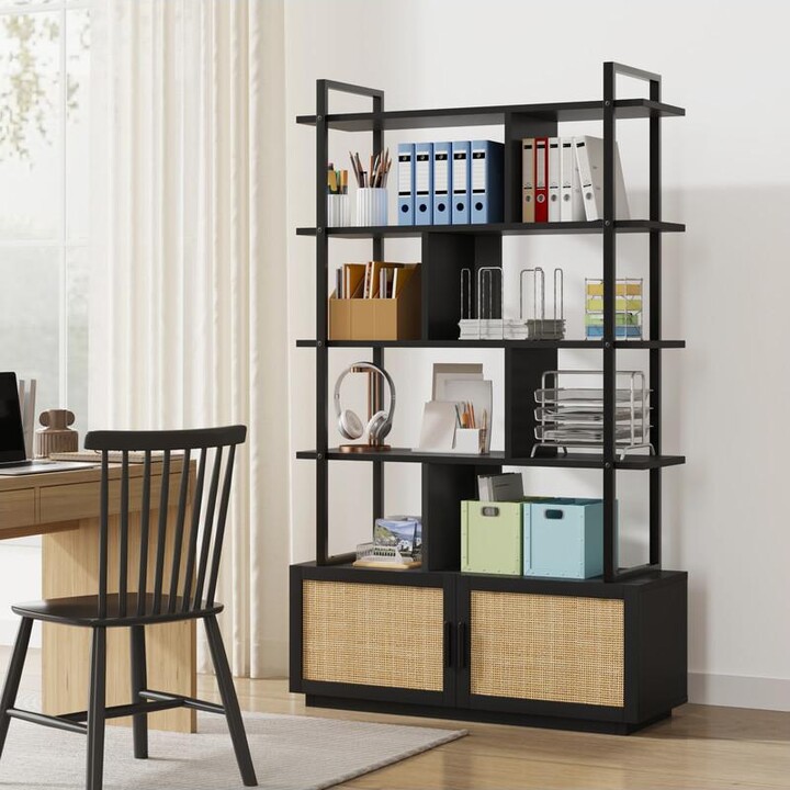 gaomon Split-level rattan bookshelf - ShopStyle TV Stands & Media