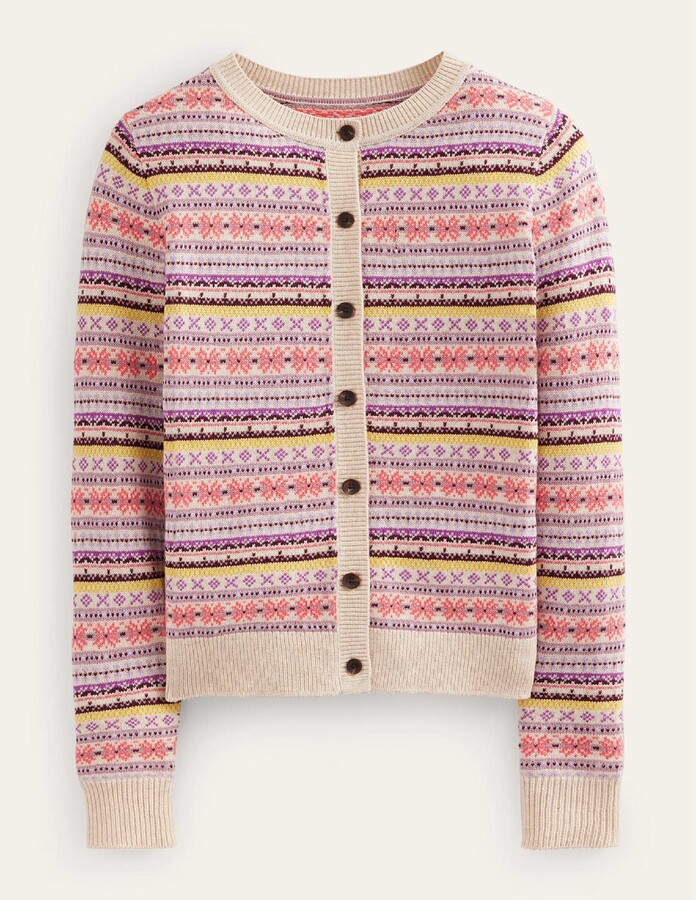 Boden Edie Fair Isle Cardigan - ShopStyle