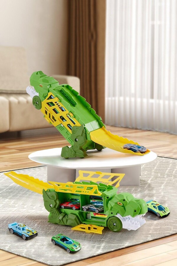 H&O Direct Children's Dinosaur Track Toy Car Boy Tyrannosaurus Rex Car ...