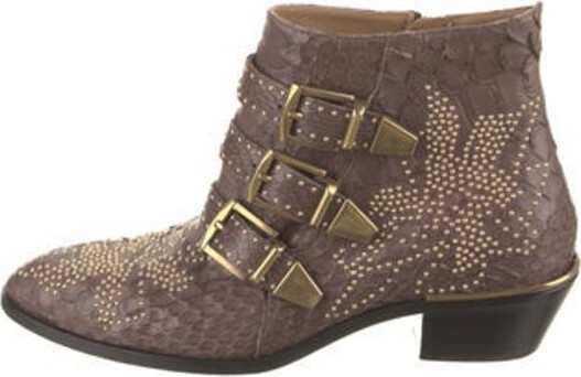 Chloé Python Boots - ShopStyle