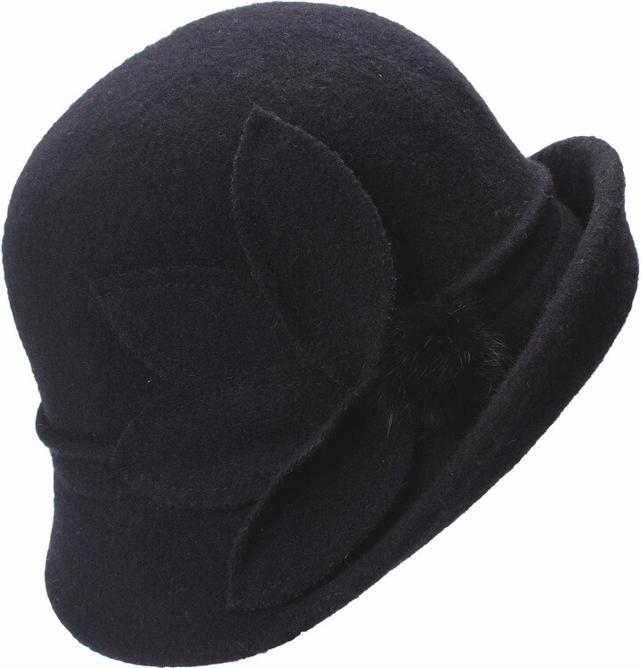 Lawliet Womens Retro Upturn Brim Wool Blend Cloche Church Wedding Hat ...
