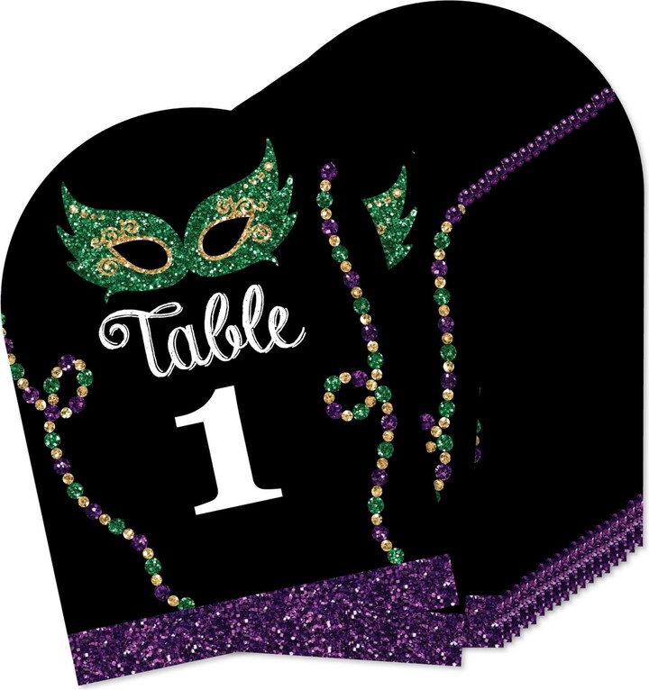 Big Dot Of Happiness Mardi Gras - Masquerade Party Double-Sided 5 x 7 ...