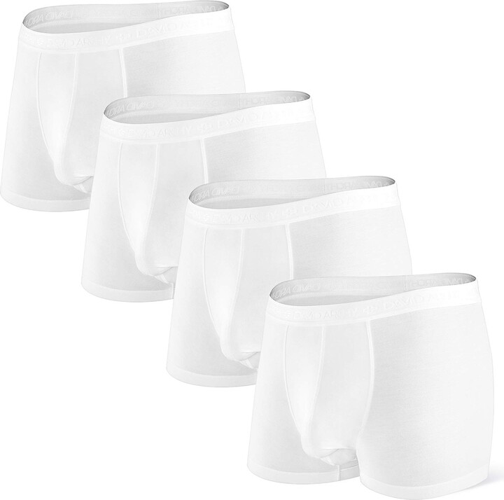 DAVID ARCHY Men's Dual Pouch Underwear Micro Modal Trunks Separate ...