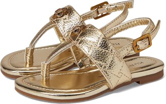 Kurt Geiger London Kids Mini Kens T-Bar Sandal (Toddler) (Gold Metallic ...