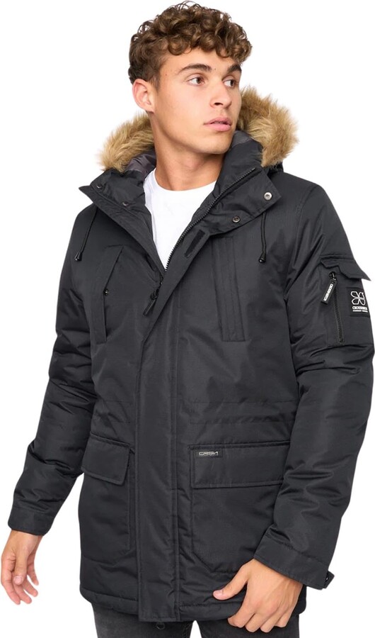 CROSSHATCH FORWARD THINKING Crosshatch Mens Padded Parka Shower ...