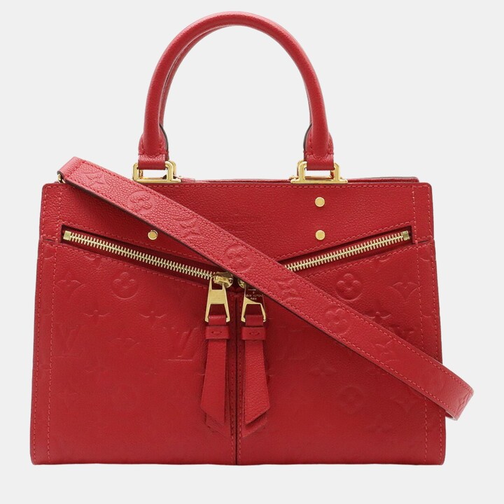 Louis Vuitton Red Monogram Empreinte Leather Sully PM Shoulder Bag ...