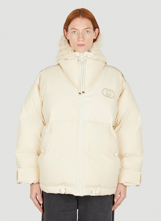 Gucci Water-Repellent Puffer Jacket in Cream - ShopStyle