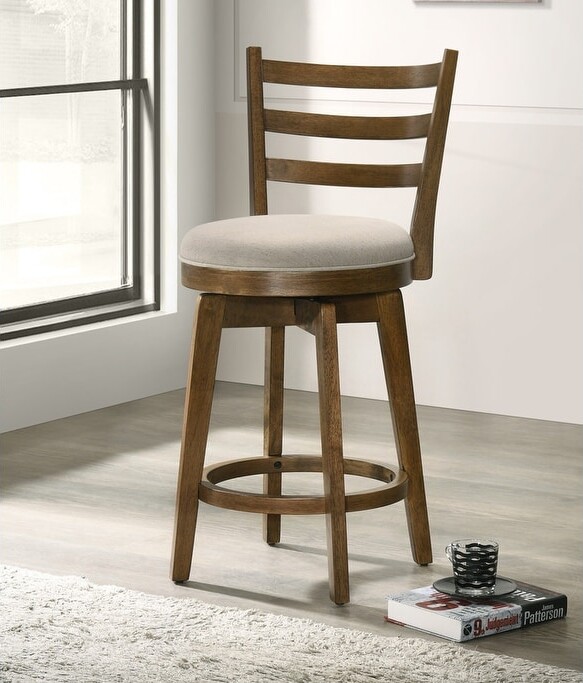 Lilola Home Joplin Ladder Back Counter Height Swivel Chair with ...