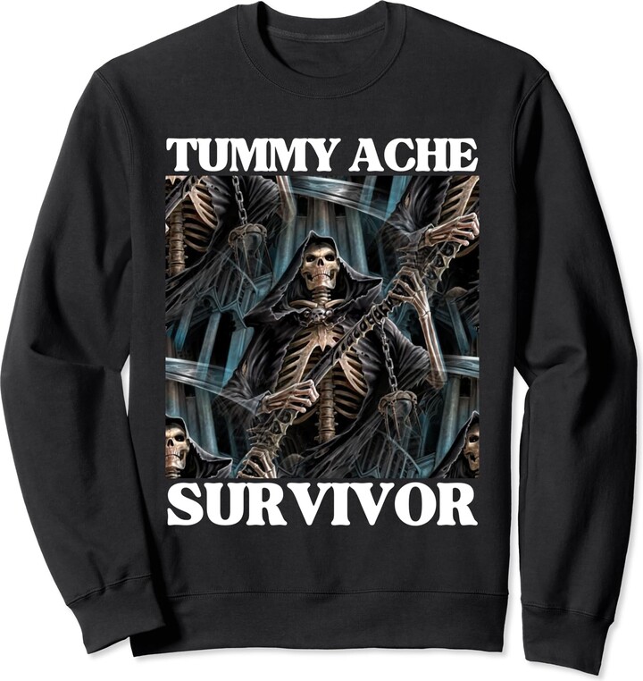 Hard Cool Skeleton Memes Tummy Ache Survivor Funny Cool Edgy Hard ...