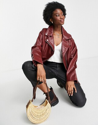 ASOS Women's Leather & Faux Leather Jackets | Shop the world’s largest ...