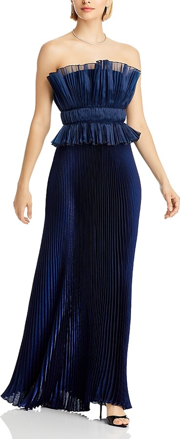 Female L'Idee Masquerade Pleated Gown - ShopStyle Evening Dresses