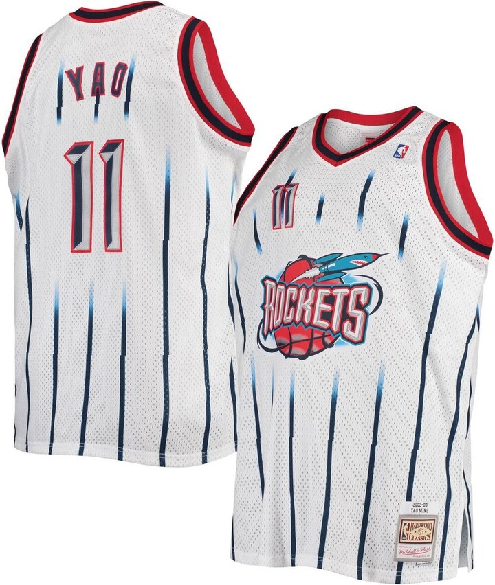 Mitchell & Ness Men's Yao Ming White Houston Rockets Big and Tall ...