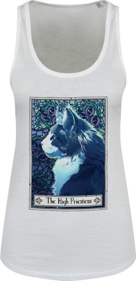 Deadly Tarot The High Priestess Felis Floaty Vest Top - ShopStyle
