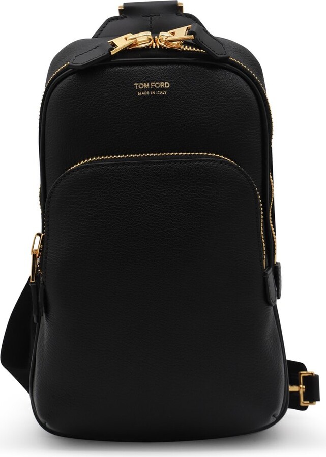 Tom Ford Logo Embossed Zipped Shoulder Bag - ShopStyle