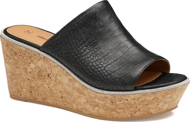 Johnston & Murphy Jade Platform Wedge Slide Sandal - ShopStyle