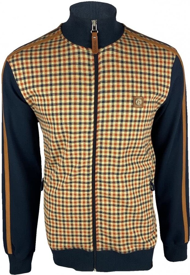 Trojan Gingham Panel Track Top TR/8753 3XL Navy - ShopStyle Activewear ...