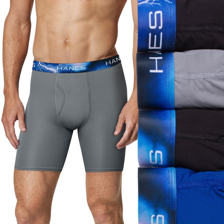Hanes Men's Ultimate 4-pack X-Temp Air Mesh Longer-Leg Boxer Briefs - ShopStyle