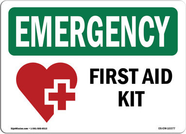 SignMission OSHA Emergency First Aid Kit with Symbol| Sign - ShopStyle ...