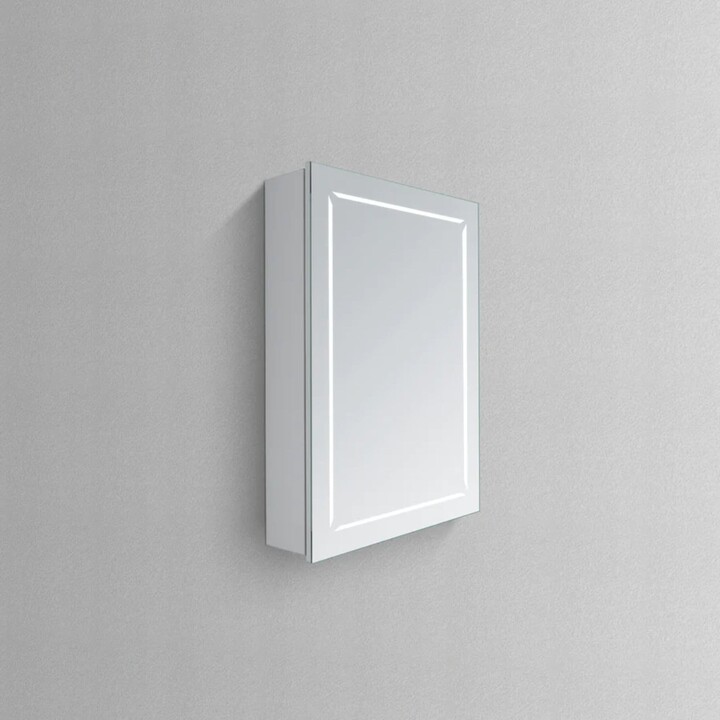 Modern Mirrors Cosmo I Conductive Hinge-Powered Illuminated Cabinet ...
