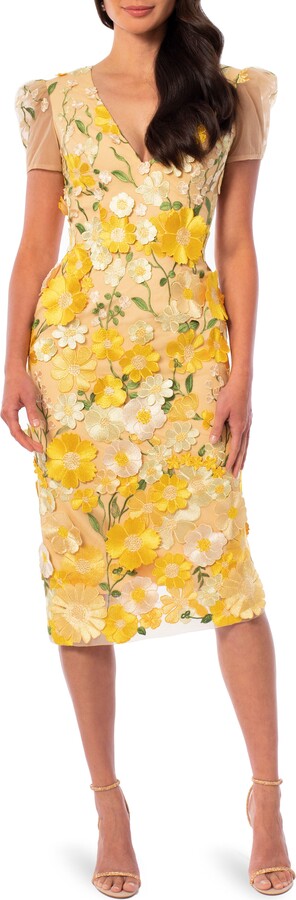 HELSI Carrie Flower Appliqué Sheath Dress - ShopStyle
