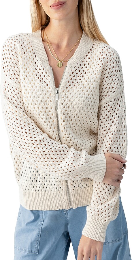 Sanctuary Open Knit Bomber Jacket - ShopStyle