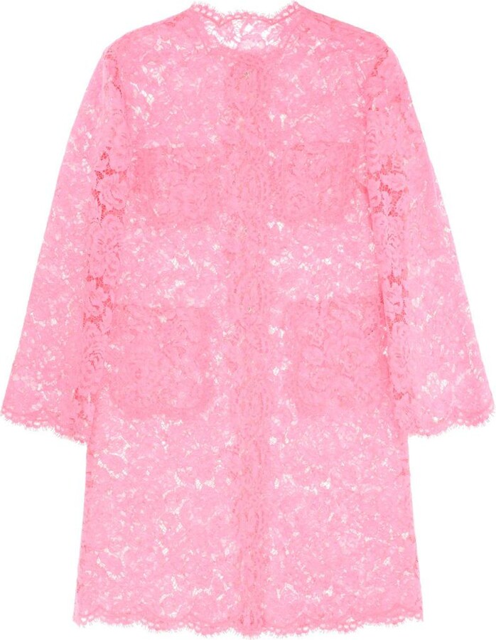 Dolce & Gabbana dust coat in floral cordonnet lace - ShopStyle