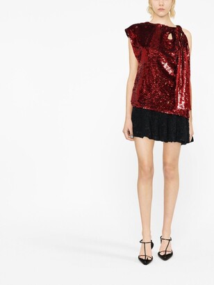 Women's Red Sequin Tops | ShopStyle