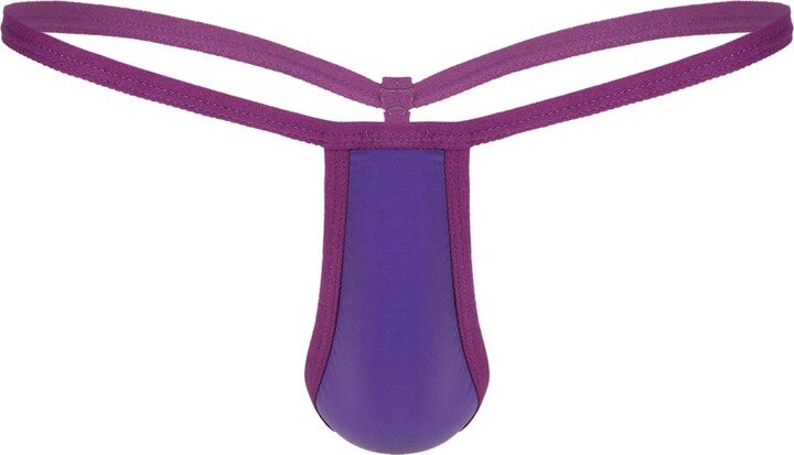 CHICTRY Men's Bulge Pouch Low Rise String Thongs Cheeky Naughty ...