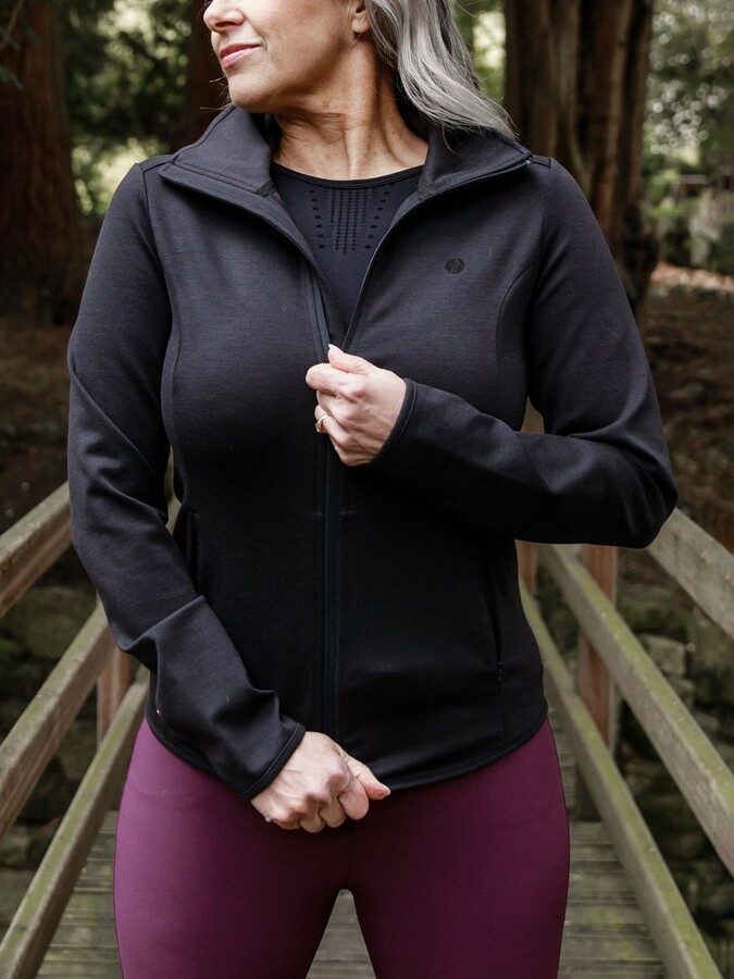 ACAI Performance Wool Blend Full Zip Mid Layer Top - ShopStyle