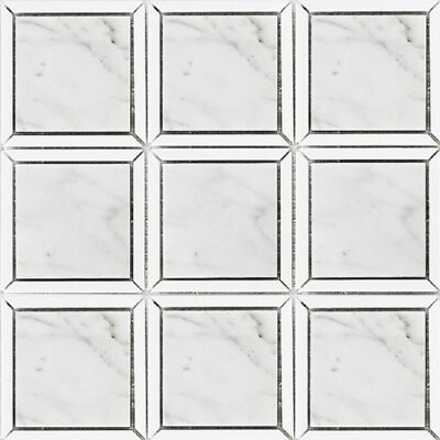 Mango Tile Alps 12" x 12" Marble Grid Mosaic Wall & Floor Tile - ShopStyle