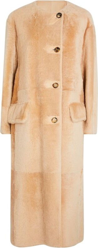 Max Mara Reversible Shearling Coat - ShopStyle
