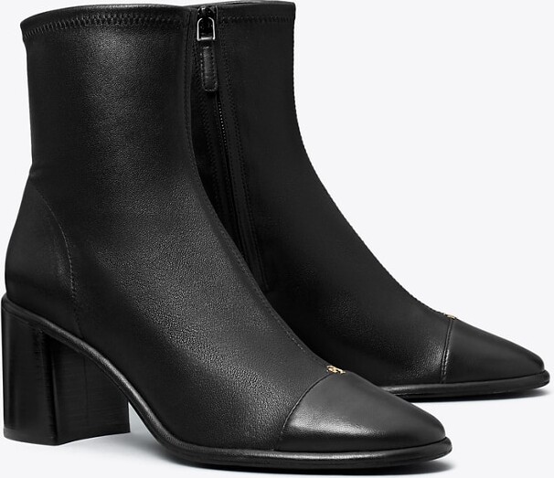 Tory Burch Cap-Toe Heeled Ankle Boot - ShopStyle