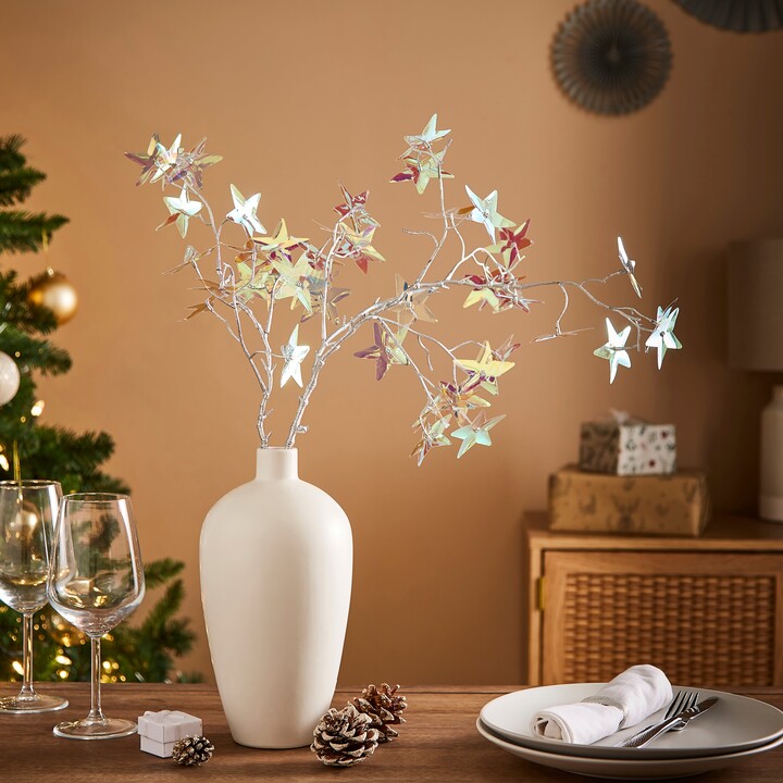 Dunelm Artificial Iridescent Star Stem Multicoloured - ShopStyle ...