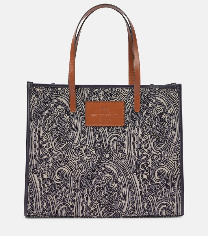 Etro Globetrotter Medium jacquard tote bag - ShopStyle