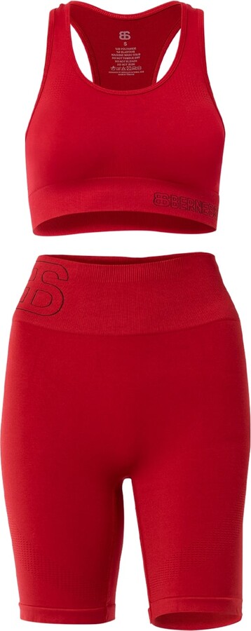 Bernessi Scarlet Red Bra-Shorts Set - ShopStyle Shorts