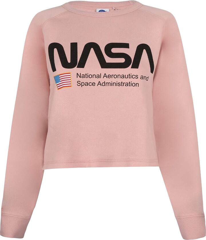 Cotton Soul NASA - National Aeronautics - Ladies Cropped Crew - Dusky ...