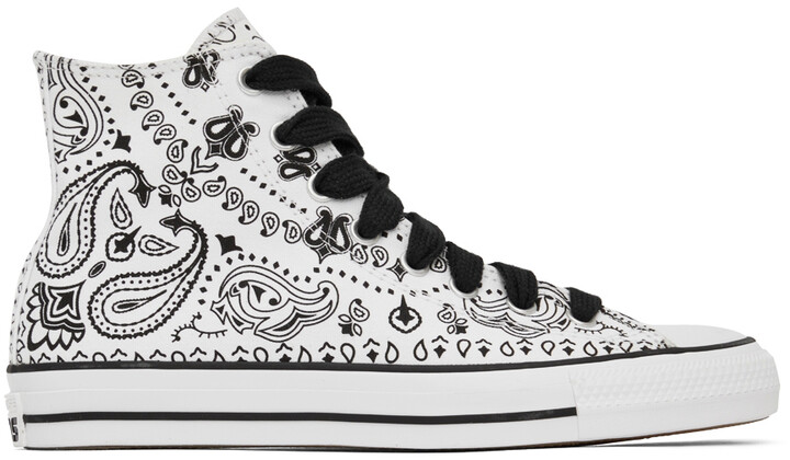 Converse White & Black Sammy Baca Edition CTAS Pro Hi Sneakers ...