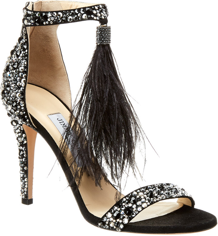 Jimmy Choo Viola 100 Suede Sandal - ShopStyle