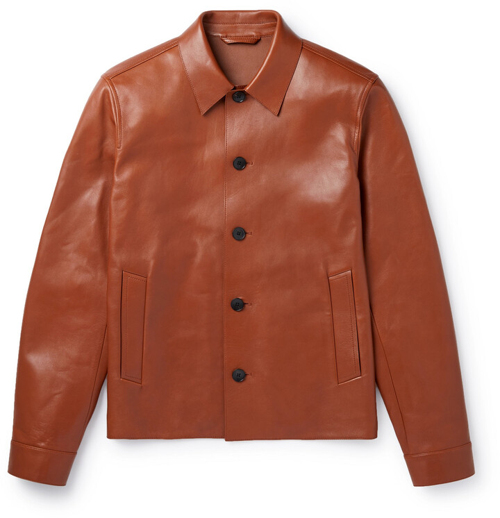 Mr P. Leather Blouson Jacket - ShopStyle