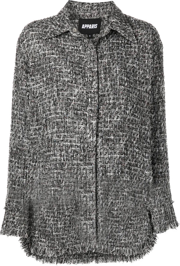 Apparis Misty tweed shirt jacket - ShopStyle
