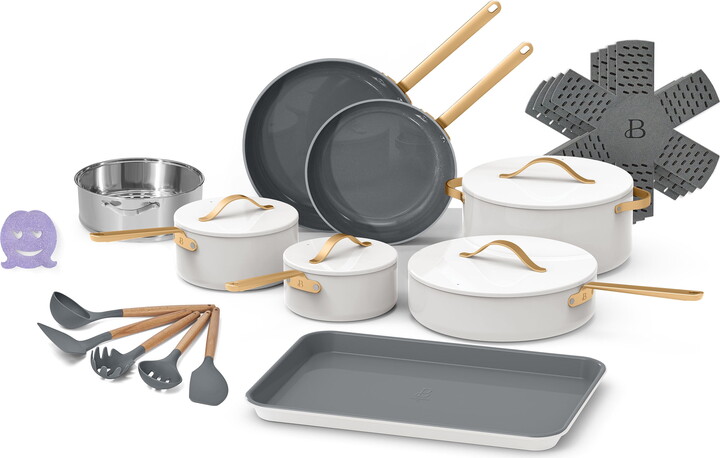 Beautiful 22pc Cookware Set, White Icing by Drew Barrymore - ShopStyle