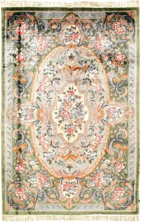 canvellollc Canvello Fine Hand Knotted silk Chinese Aubusson Rug - 6' X ...