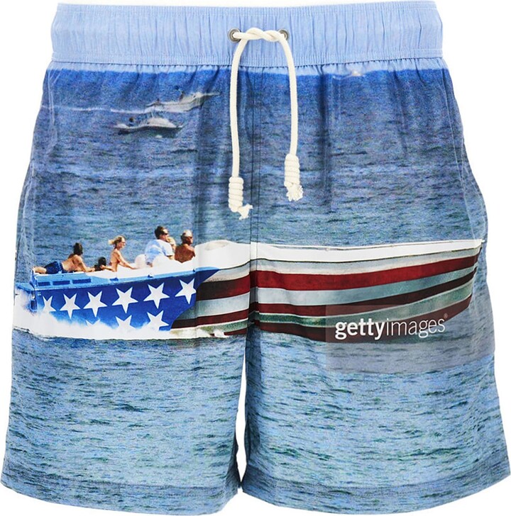 Palm Angels 'getty Speedyboat' Swimming Trunks - ShopStyle Swimwear