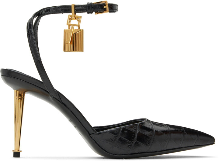 Tom Ford Black Padlock Heels - ShopStyle Stiletto Pumps