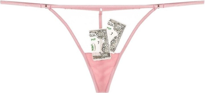 Fleur Du Mal Pink Big Spender G-String - ShopStyle Thongs